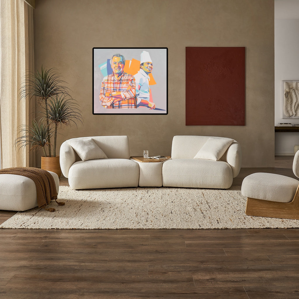 Jacques Pépin Rare Original 30' x 40' Canvas Painting by Artist Jermai ...